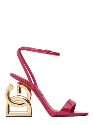 Dolce & Gabbana DOLCE & GABBANA 105mm Keira Patent Leather Sandals Fuchsia