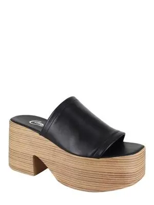 CANDIE'S Ophelia Platform Slide Sandal - Black