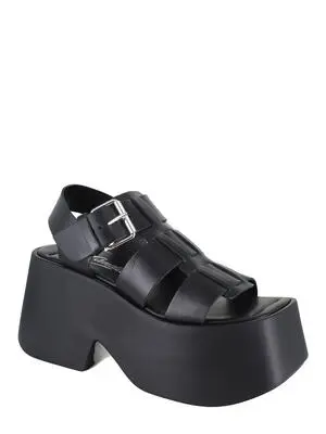 CANDIE'S Candie's Laura Platform Sandals Black