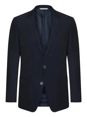 Samuelsohn Double Twist Wool Blazer - Blue