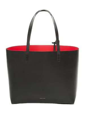MANSUR GAVRIEL Large Leather Tote - Black/flamma