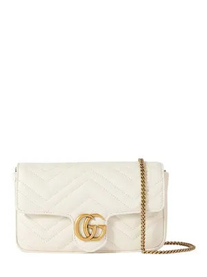 Gucci Gg Marmont 2.0 Matelassé Leather Shoulder Bag - White