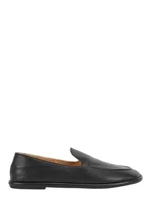 THE ROW Canal Leather Loafers - Black