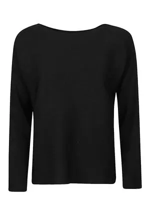 Liviana Conti Ribbed Viscose Sweater - Black