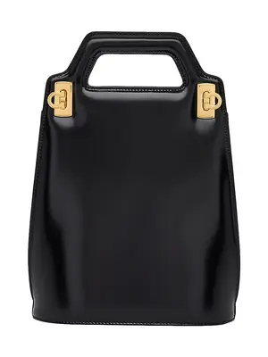 FERRAGAMO FERRAGAMO Gancini Top-Handle Bag Nero