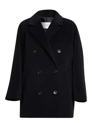 Max Mara Max Mara Rebus Wool Short Coat Black