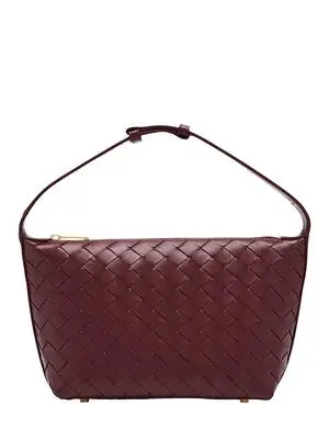 Bottega Veneta Mini Wallace Top Handle Bag - Barolo
