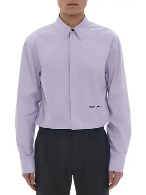 Helmut Lang Classic Cotton Regular Fit Button Down Shirt - Lilac