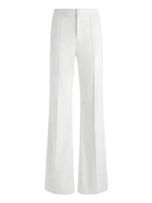 Alice + Olivia Dylan High-waist Vegan Leather Pants - Ecru Vegan Leather