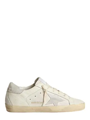 GOLDEN GOOSE Superstar Mixed Leather Low-Top Sneakers White/cream/silve