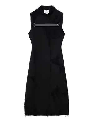 COURREGES Sleeveless Virgin Wool Coat - Black