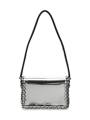 Valentino Garavani Small Rockstud23 Mirrored Shoulder Bag - Silver