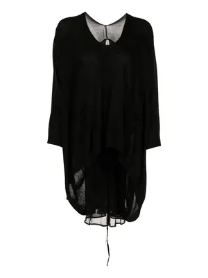Masnada Semi-sheer Tunic - Black