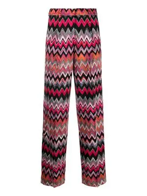 Missoni Zigzag Woven Straight-leg Trousers - Black