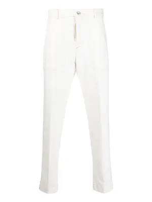 Peserico Straight-leg Stretch-cotton Trousers - Neutrals