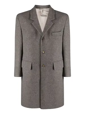 RIER Single-breasted Wool Coat - Grey