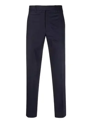 Neil Barrett Navy Mid-rise Straight-leg Trousers - Blue