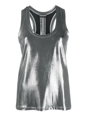 TOM FORD Laminated Tank Top - Silver
