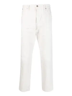 TOM FORD Ripped Straight-leg Jeans - White