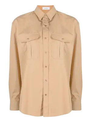 Wardrobe.NYC Oversize Cotton Shirt - Neutrals