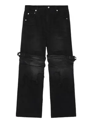 We11Done Layered-effect Wide-leg Jeans - Black