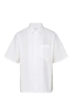 Prada Triangle-logo Cotton Shirt - F0009 White