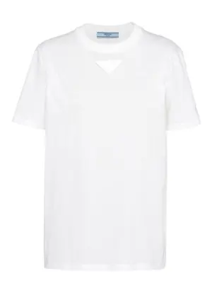 Prada - Triangle-logo Jersey T-shirt