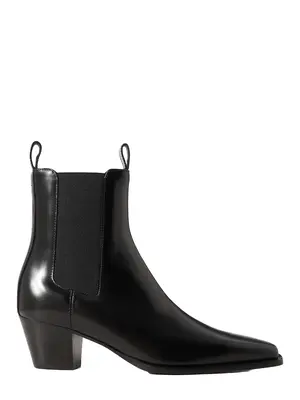 TOTÊME Net Sustain The City Leather Ankle Boots - Black