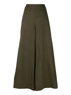 Polo Ralph Lauren Linen Palazzo Trousers - Green