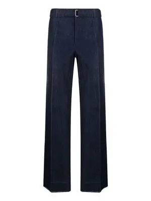 LANVIN Buckle-waist Straight-leg Jeans - Blue