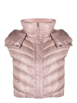 Herno Cropped Down Gilet - Purple