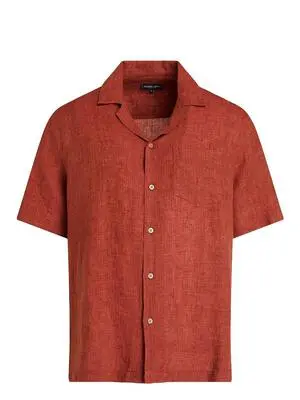 Frescobol Carioca Angelo Linen Shirt - Brick