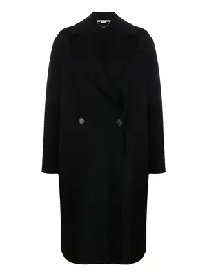 Stella McCartney Double-breasted Wool Coat - Black
