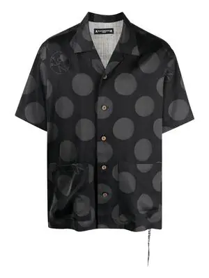 MASTERMIND WORLD Polka-dot Silk Shirt - Black