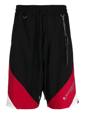 MASTERMIND WORLD Colour-block Track Shorts - Black