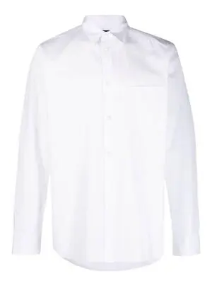 Comme Des Garçons Patch-pocket Cotton Shirt - White