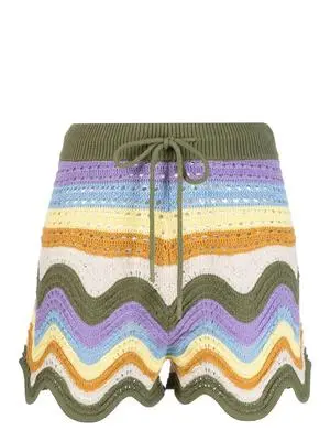 ZIMMERMANN Striped Crochet Shorts