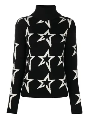 Perfect Moment Star Dust Turtleneck Sweater - Black