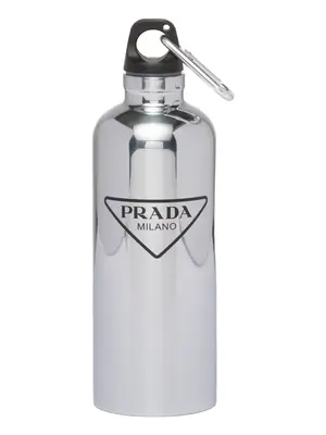 Prada Stainless Steel Insulated Water Bottle - Silver/black