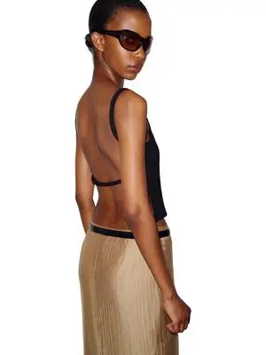 REFORMATION Cairo Knit Top - Black