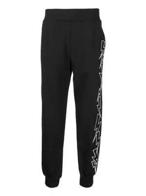 Neil Barrett Embroidered-bolts Track Pants - Black