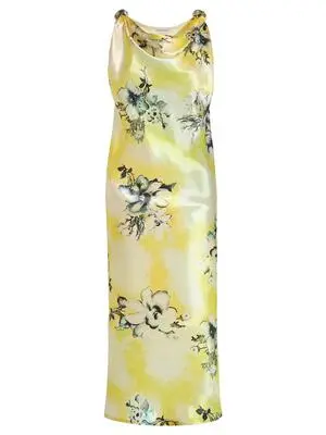 BOTTEGA VENETA Bottega Veneta Floral Satin Slip Dress