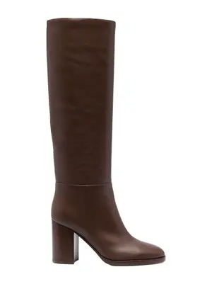 GIANVITO ROSSI 85mm Leather Boots - Brown