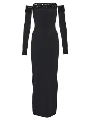 Alaïa Vienne Maxi Dress - Black