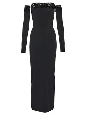 Alaïa Vienne Maxi Dress - Black