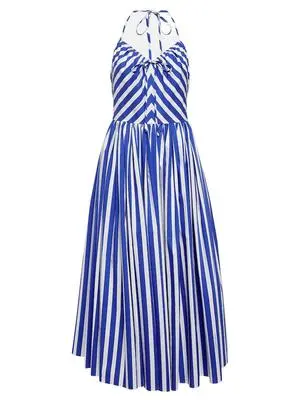 Dolce & Gabbana Portofino Striped Cotton Midi Dress - Multicoloured