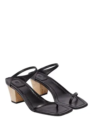 TOTEME The City Leather Sandals - Black