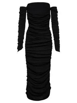 Altuzarra Off-shoulder Ruched Maxi Dress - Black
