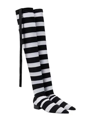 Dolce & Gabbana Portofino Striped Over-the-knee Boots - Multicoloured