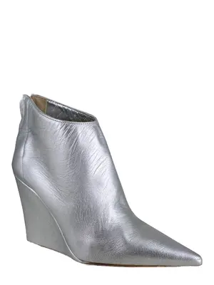 ZIGI ZIGI Elina Pointed Toe Bootie Silver Leather